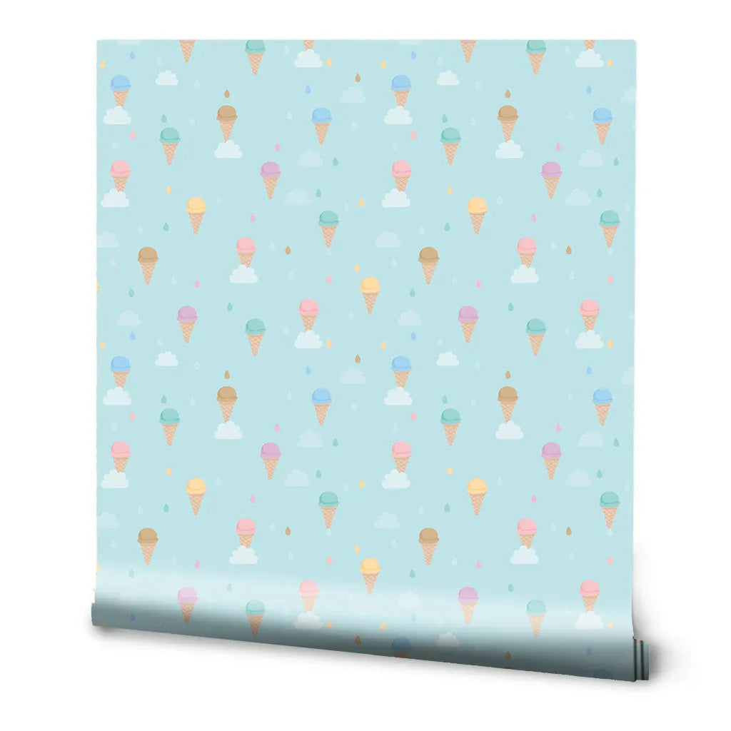 Cloud Ice Cream Cones Removable Wallpaper| Buy Online